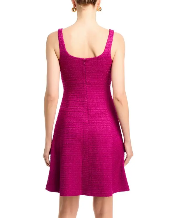 Rickie Freeman For Teri Jon Boucle Floral Applique Dress