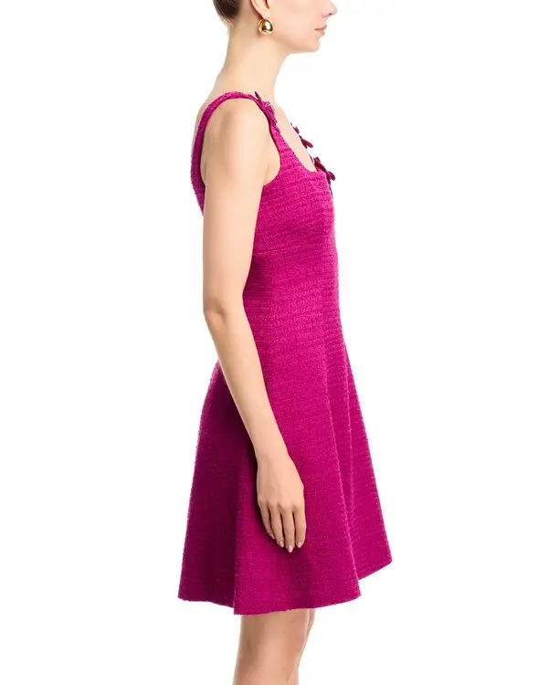Rickie Freeman For Teri Jon Boucle Floral Applique Dress