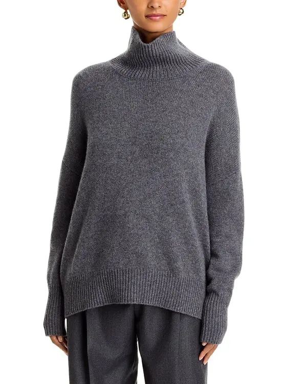 LISA YANG Heidi Cashmere Turtleneck Sweater - Graphite
