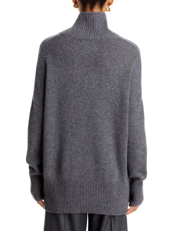 LISA YANG Heidi Cashmere Turtleneck Sweater - Graphite