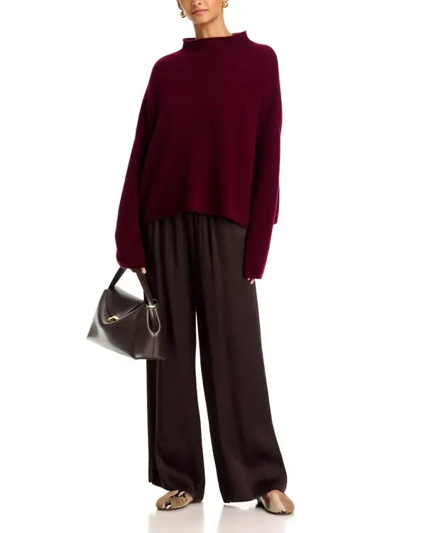 LISA YANG Cashmere Roll Neck Sweater - Deep Plum