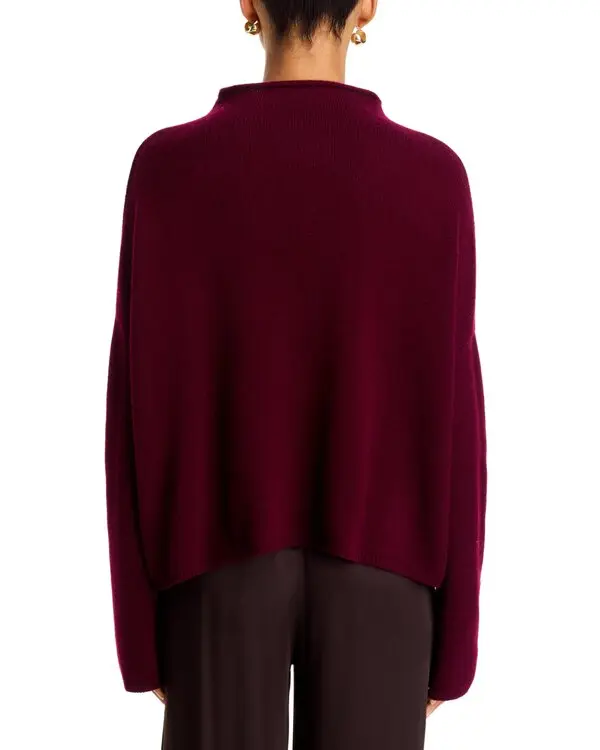 LISA YANG Cashmere Roll Neck Sweater - Deep Plum