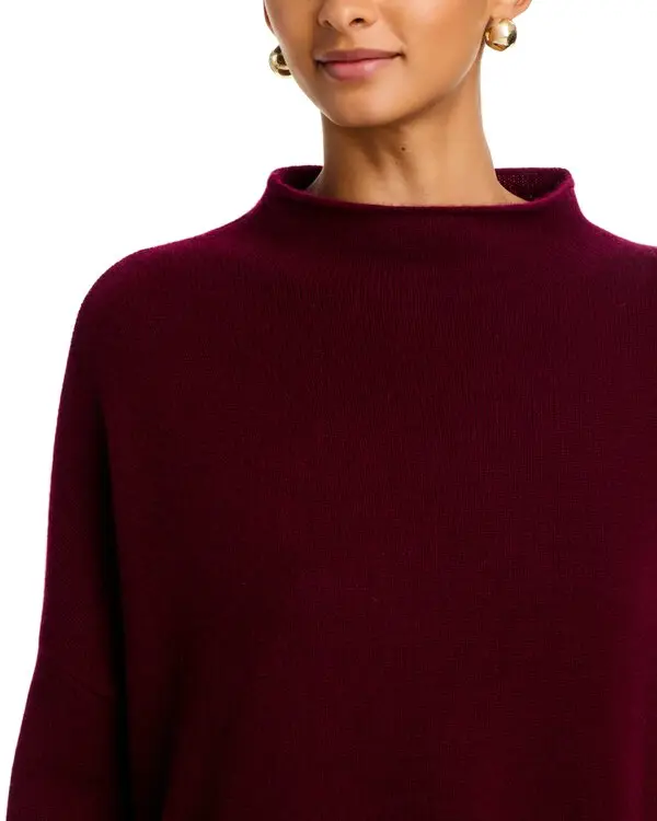 LISA YANG Cashmere Roll Neck Sweater - Deep Plum