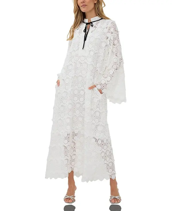 MARIELLE STOKKELAAR Coco Lace Maxi Dress - White/black