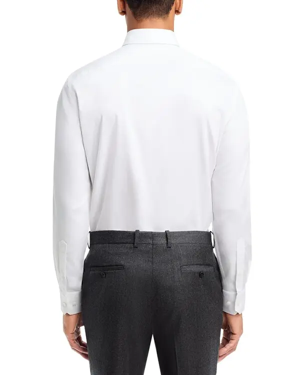 BOSS Joe Diamond Solid Regular Fit Dress Shirt - White