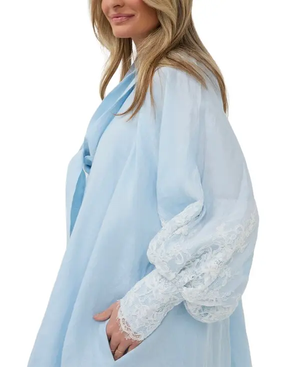 MARIELLE STOKKELAAR Brigitte Lace Applique Linen Dress