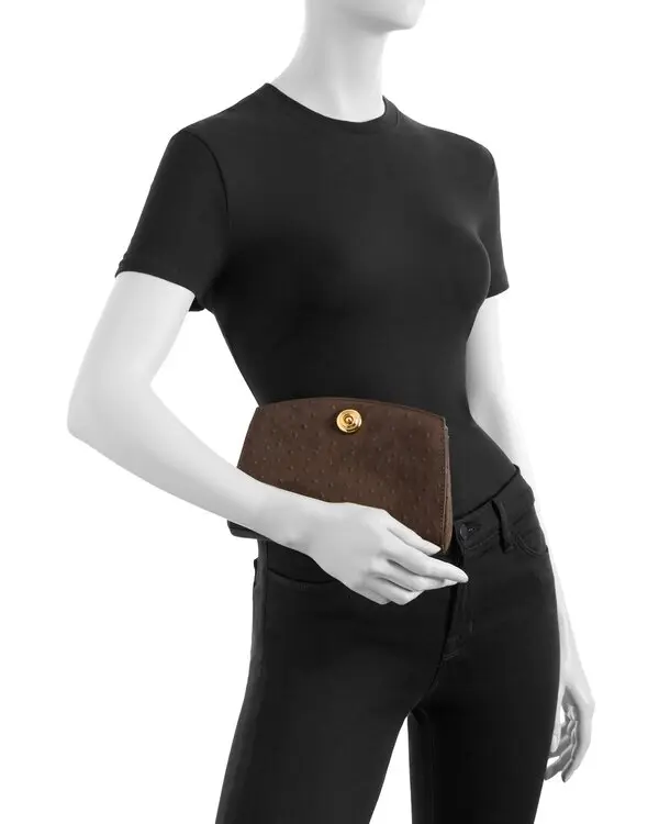 LIFFNER Pushlock Leather Clutch