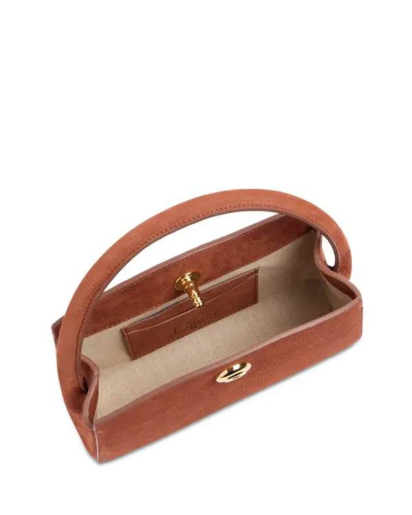 LIFFNER Pushlock Lady Mini Suede Top Handle Bag