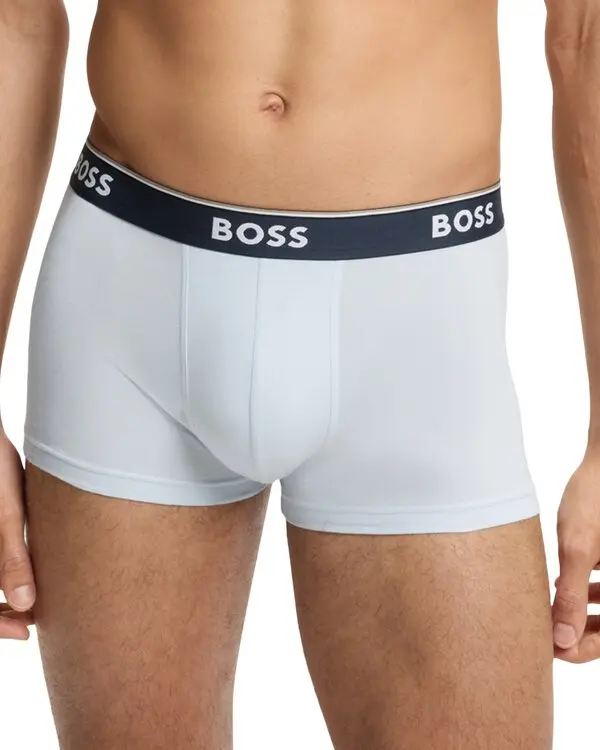 BOSS Cotton Blend Logo Trunks, Pack Of 3