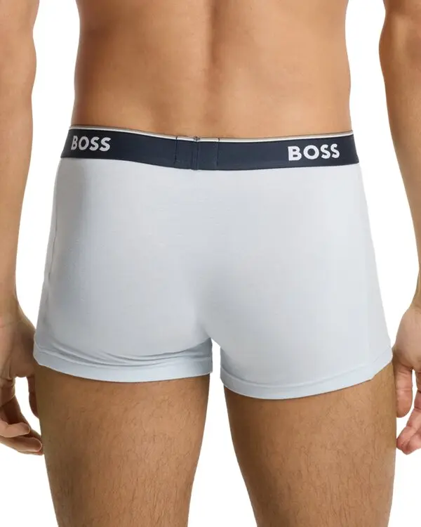 BOSS Cotton Blend Logo Trunks, Pack Of 3