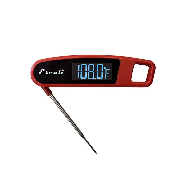 ESCALI Compact Folding Digital Thermometer, 7.75 L X 1.2 W X 0.71 H - Red