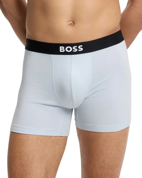 BOSS Cotton Blend Logo Boxer Briefs, Pack Of 3