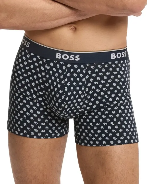 BOSS Cotton Blend Logo Boxer Briefs, Pack Of 3