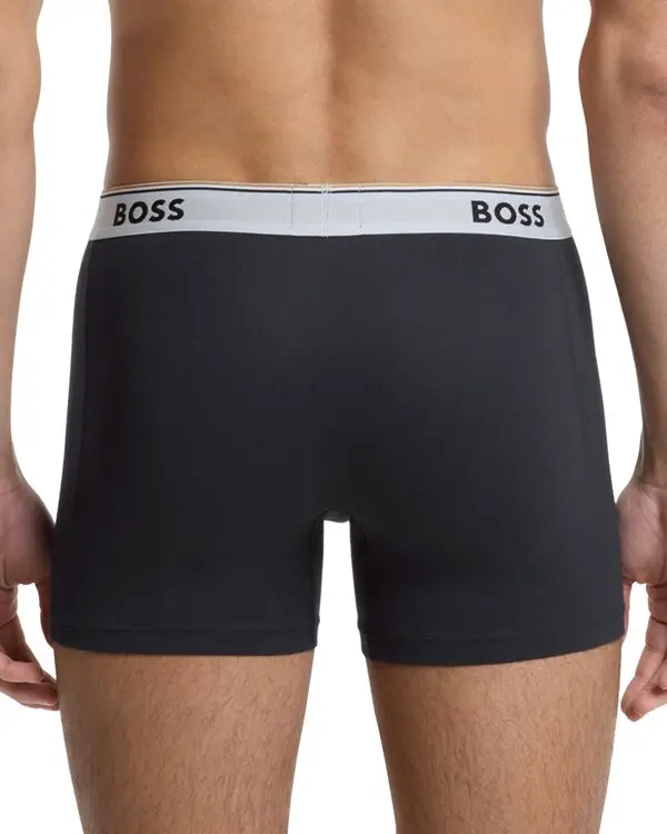 BOSS Cotton Blend Logo Boxer Briefs, Pack Of 3