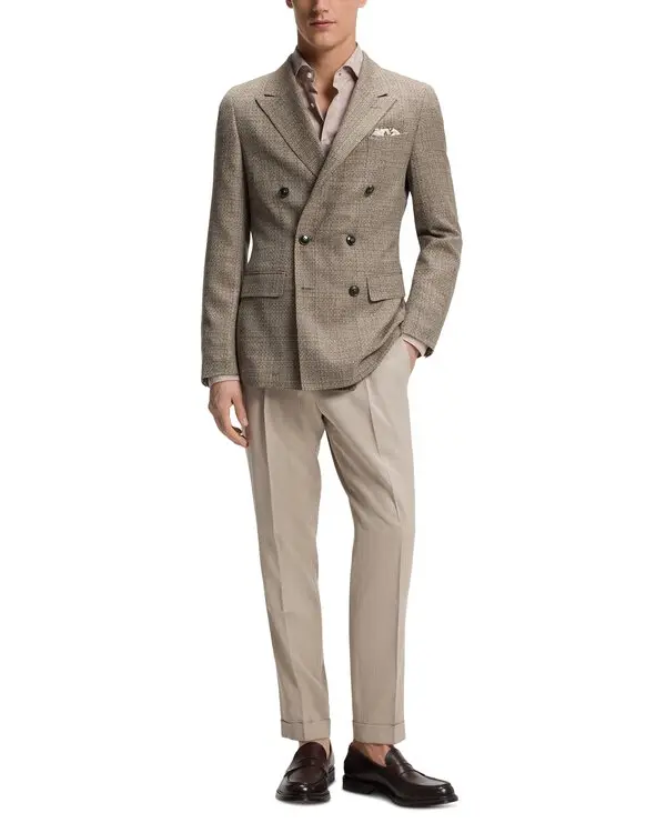 BOSS L-jeff Double Breasted Silk Blend Sport Coat