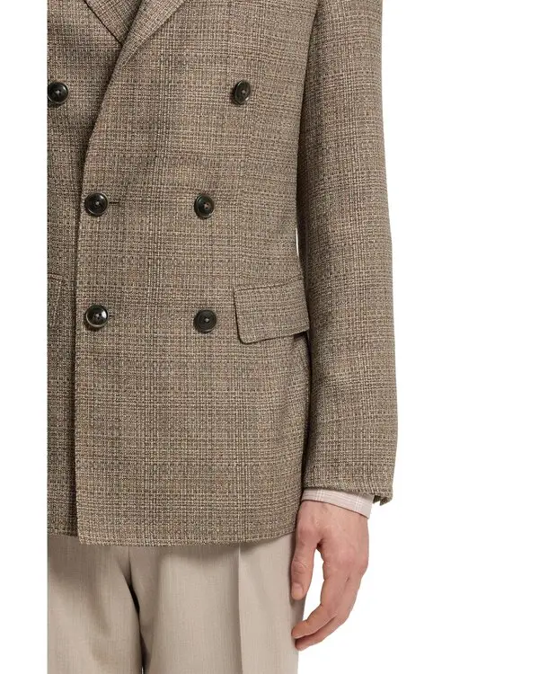 BOSS L-jeff Double Breasted Silk Blend Sport Coat
