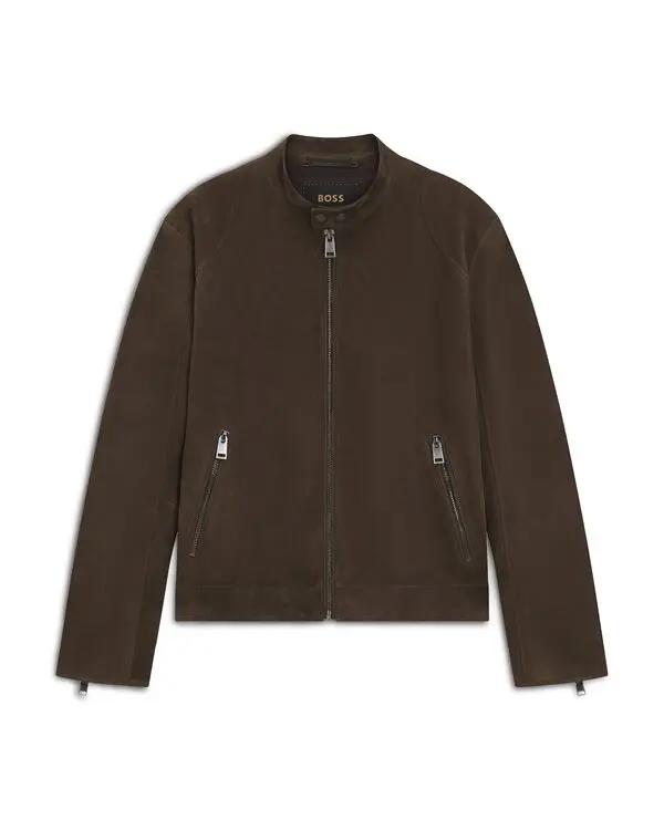 BOSS L-miker Zip Leather Jacket