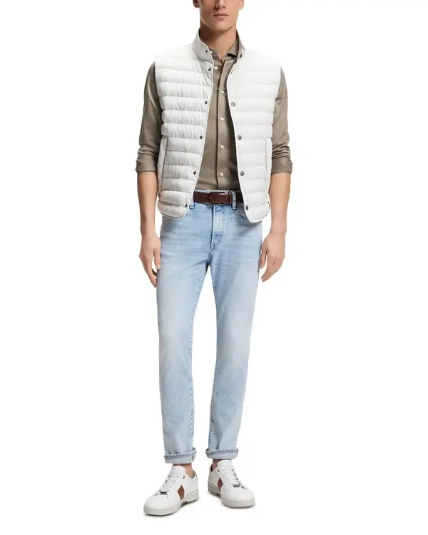 BOSS L-hays Spread Collar Cotton Shirt