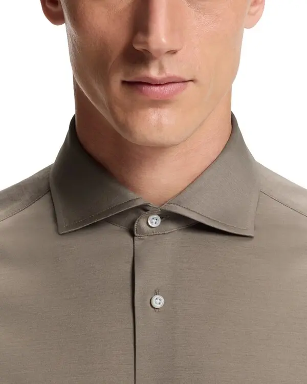 BOSS L-hays Spread Collar Cotton Shirt