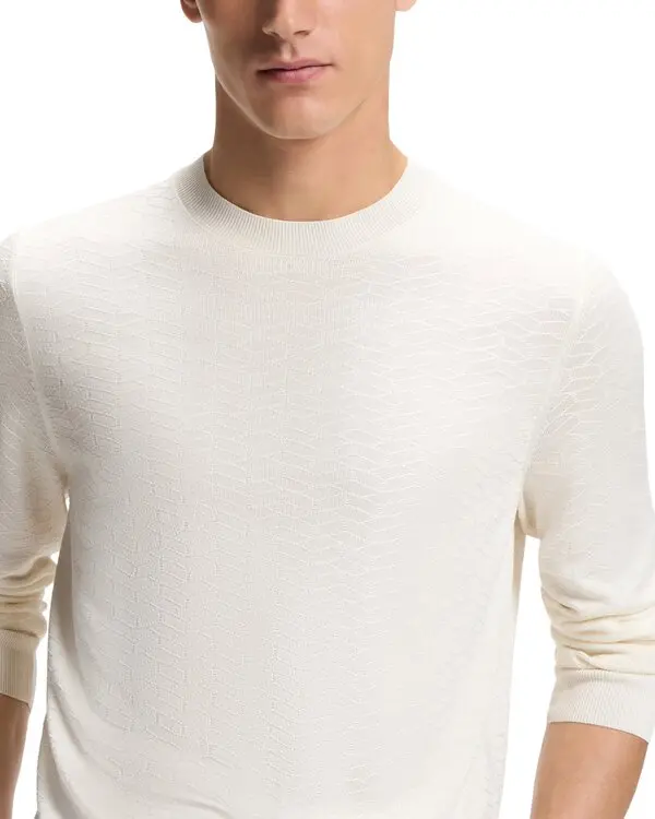 BOSS Laghetto Silk Knit Sweater - Open White