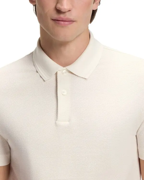 BOSS Parlay Cotton Blend Jersey Polo Shirt - Open White