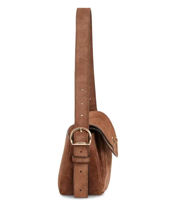 Sandro Le Mambo Medium Suede Shoulder Bag