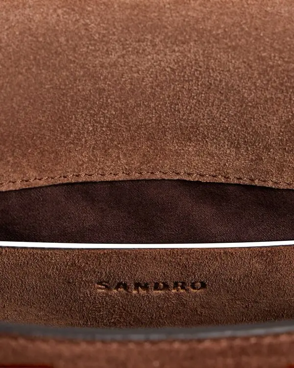 Sandro Le Mambo Medium Suede Shoulder Bag