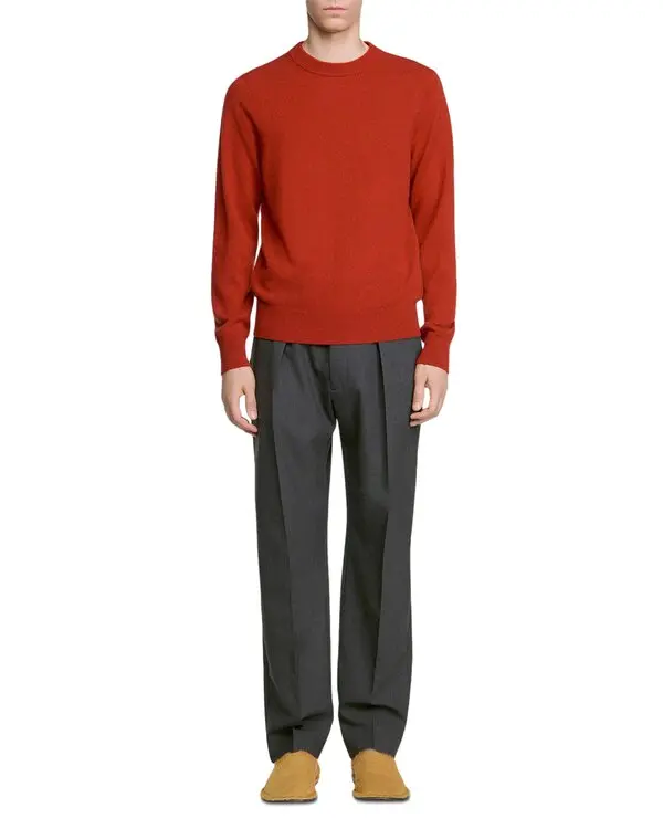 Sandro Classic Cashmere Crewneck Sweater - Burnt Orange