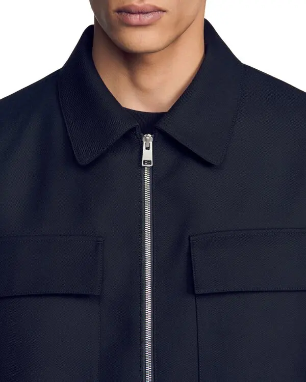 Sandro Theodore Patch Pocket Zip Jacket