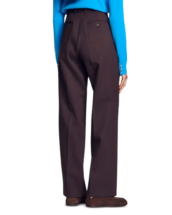 Sandro Striped Tailored Trousers