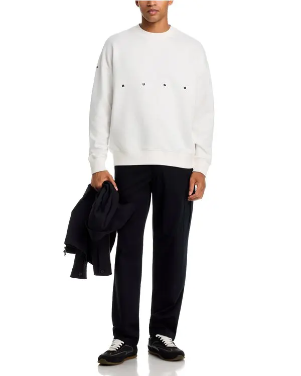 Hugo Darislong Logo Graphite Cotton Sweatshirt