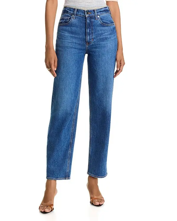Veronica Beard Harley High Rise Arc Leg Jeans - Bright Blue
