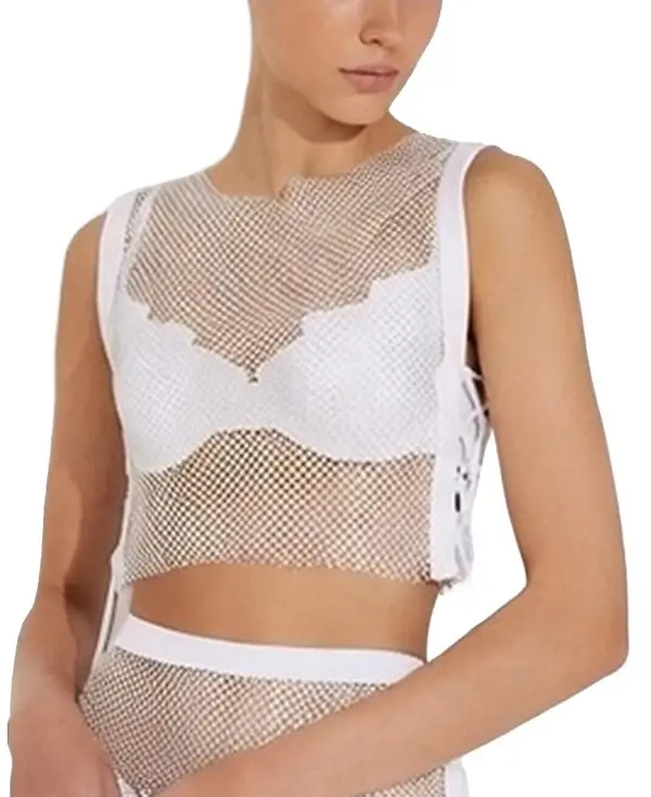 MOEVA Alejandra Cover Up Top Resortwear - White