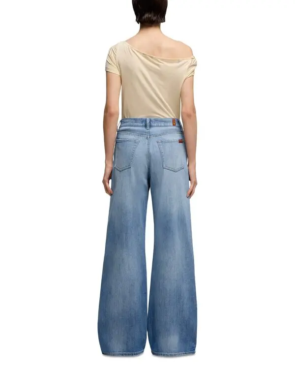 7 For All Mankind Lotta Tailorless High Rise Wide Leg Jeans