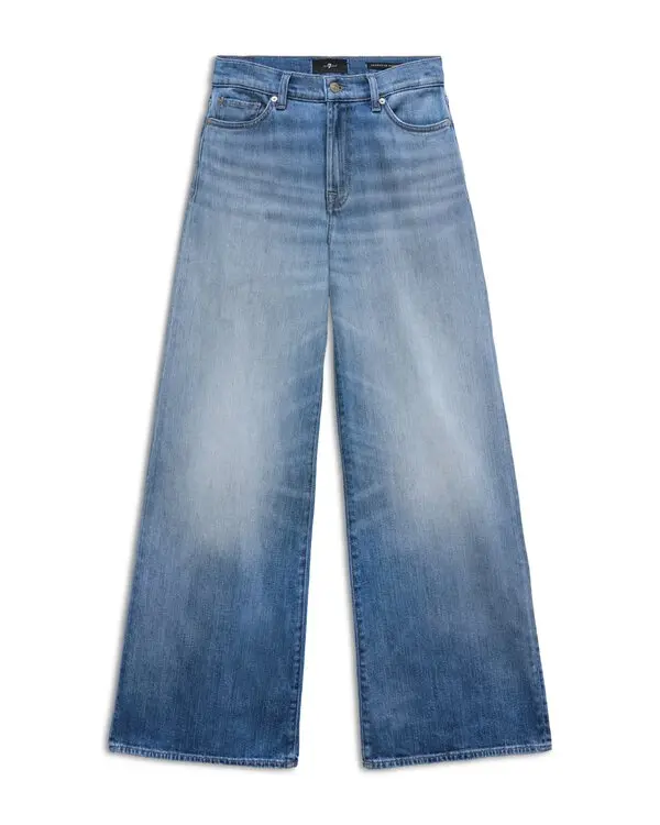 7 For All Mankind Lotta Tailorless High Rise Wide Leg Jeans
