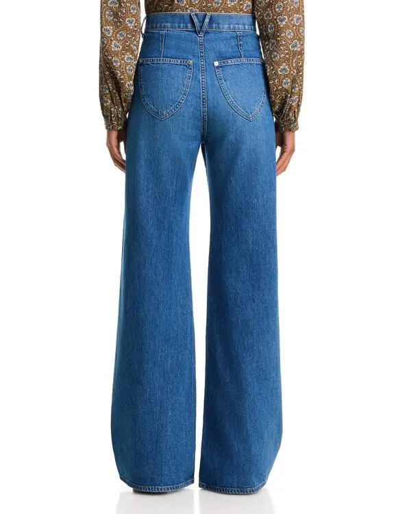 Veronica Beard Grant High Rise Wide Leg Jeans