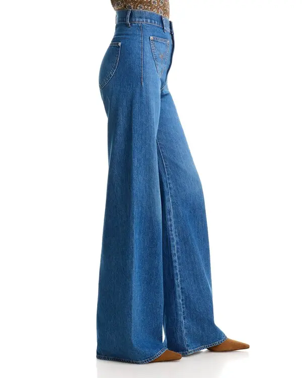 Veronica Beard Grant High Rise Wide Leg Jeans