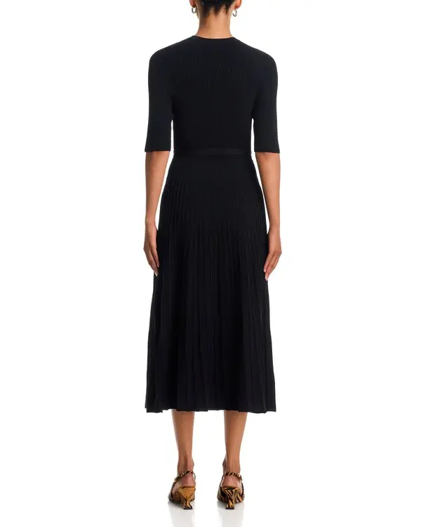 Veronica Beard Elthea Belted Midi Dress - Black