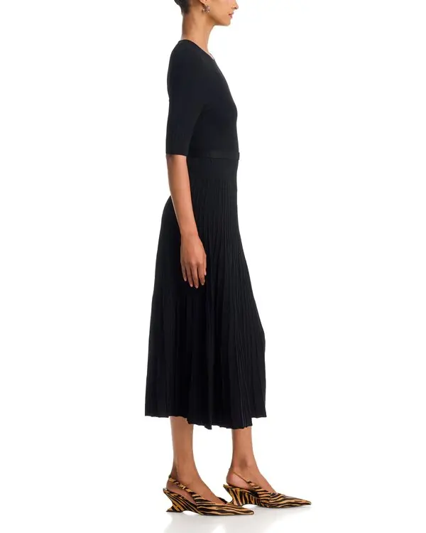 Veronica Beard Elthea Belted Midi Dress - Black