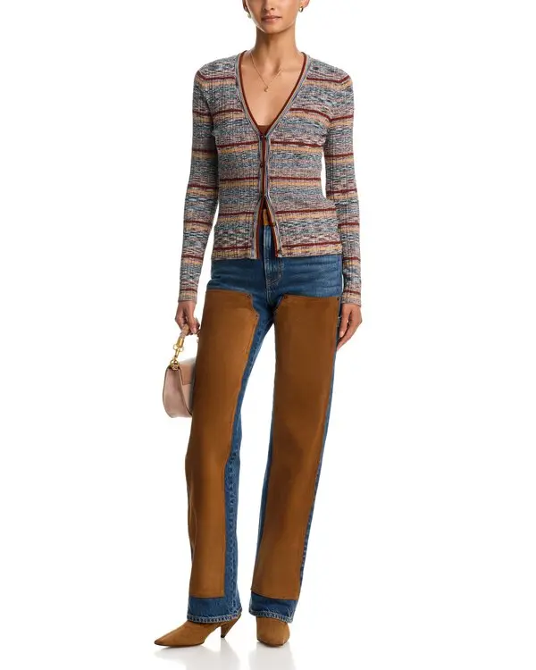 Veronica Beard Long Sleeve Striped Cardigan