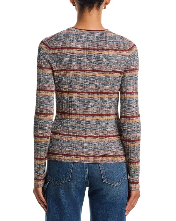 Veronica Beard Long Sleeve Striped Cardigan