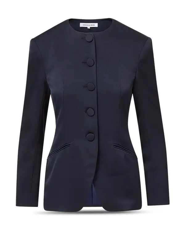 Veronica Beard Wryllen Collarless Jacket