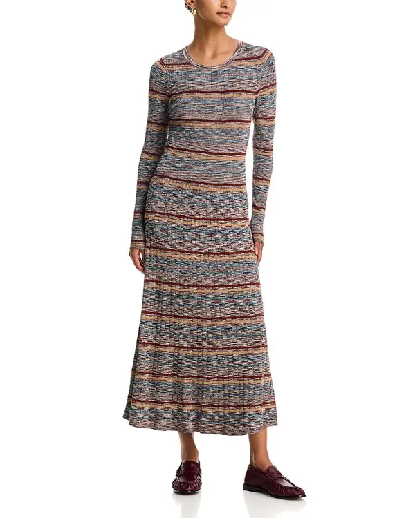 Veronica Beard Long Sleeve Knit Midi Dress