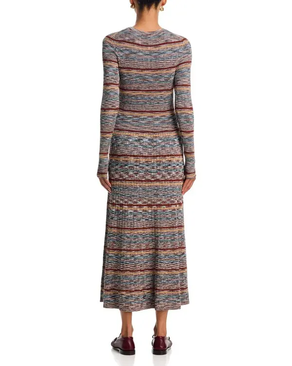 Veronica Beard Long Sleeve Knit Midi Dress