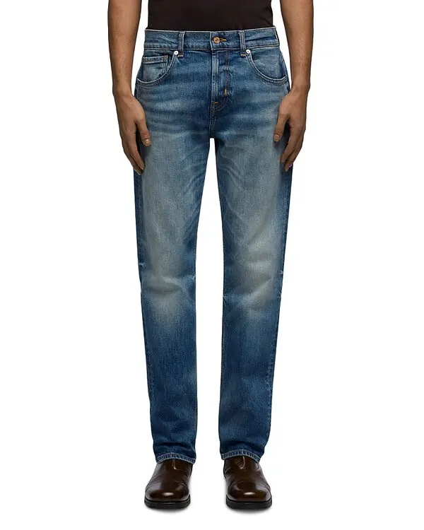 7 For All Mankind Straight Fit Cotton Blend Jeans - Range