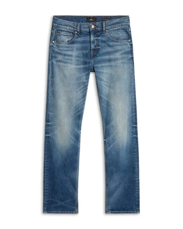 7 For All Mankind Straight Fit Cotton Blend Jeans - Range