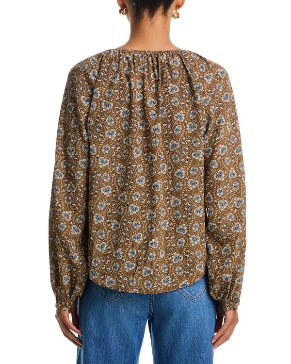 Veronica Beard Rhosen Long Sleeve Printed Blouse