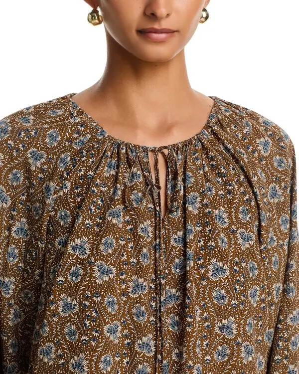 Veronica Beard Rhosen Long Sleeve Printed Blouse