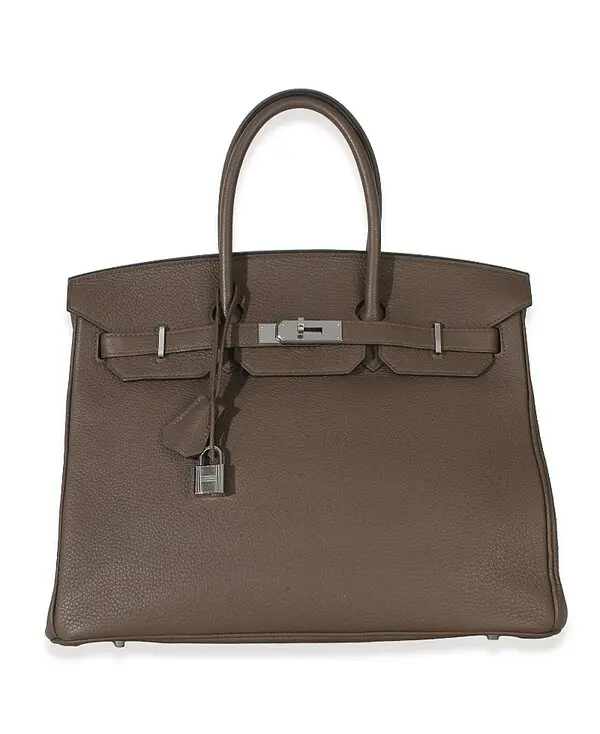 Hermès Birkin 35 Leather Handbag - Gray
