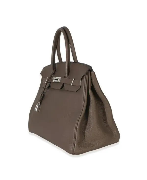 Hermès Birkin 35 Leather Handbag - Gray